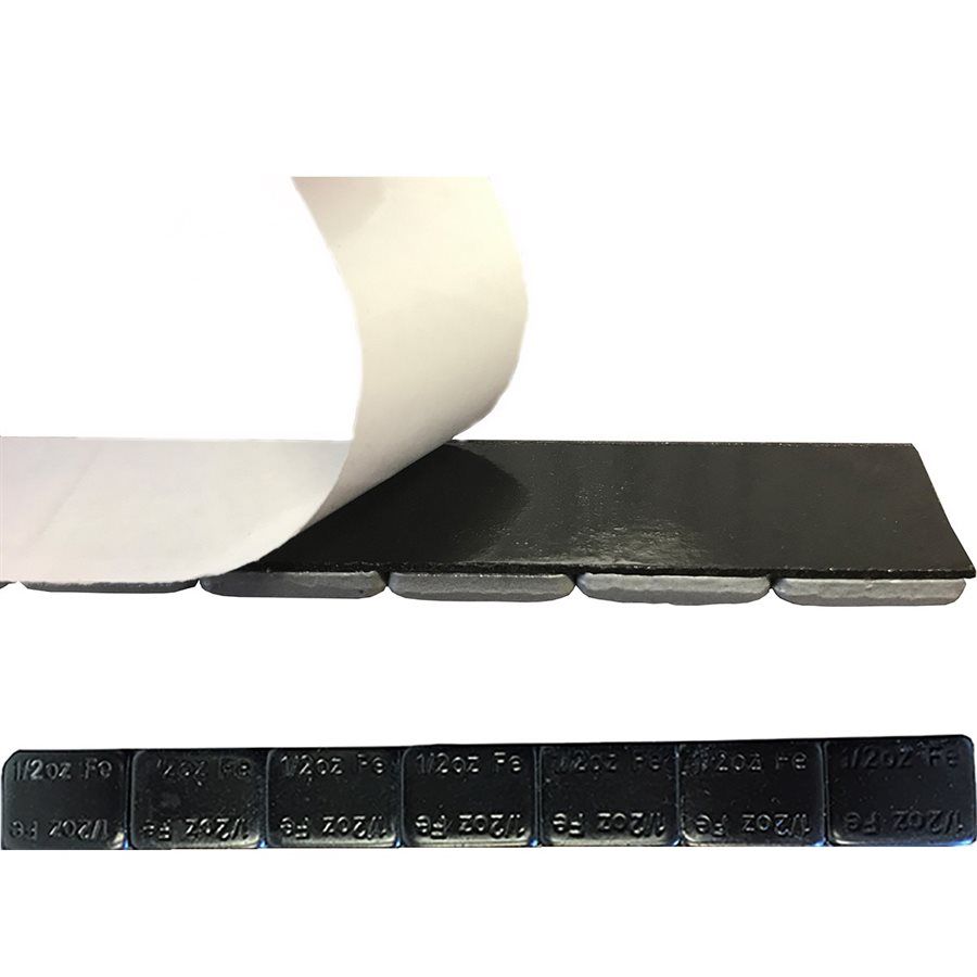 LOW PROFILE ADHESIVE BLACK WHEEL WEIGHT ROLL 1/2 OZ X 360 PCS W/ BLACK ...